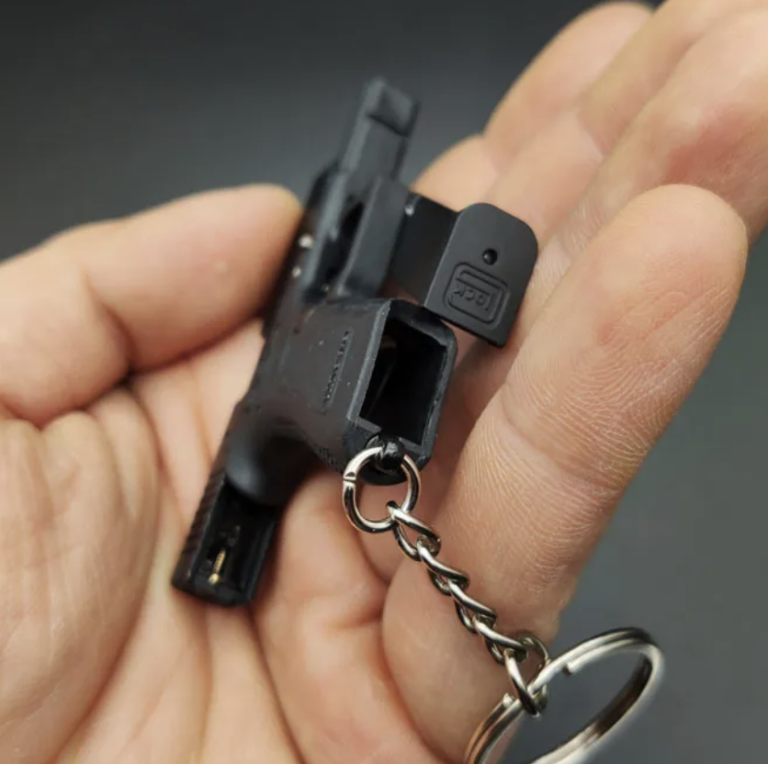 Mini Glock 17 Keychain, Luxury 1:3 Model With Moving Parts and 6 ...