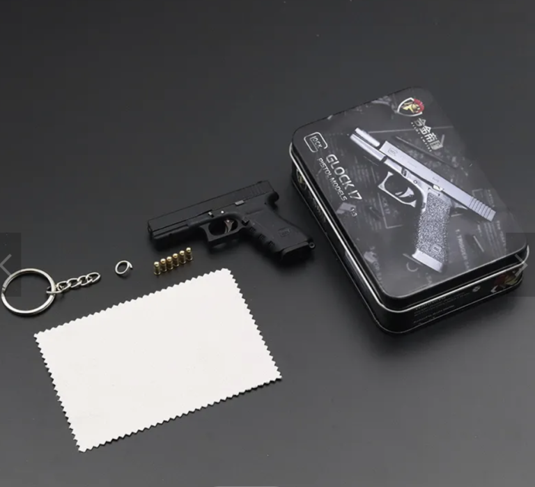 Mini Glock 17 Keychain, Luxury 1:3 Model With Moving Parts and 6 ...