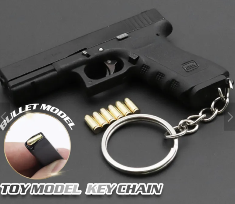 Mini Glock 17 Keychain, Luxury 1:3 Model With Moving Parts and 6 ...